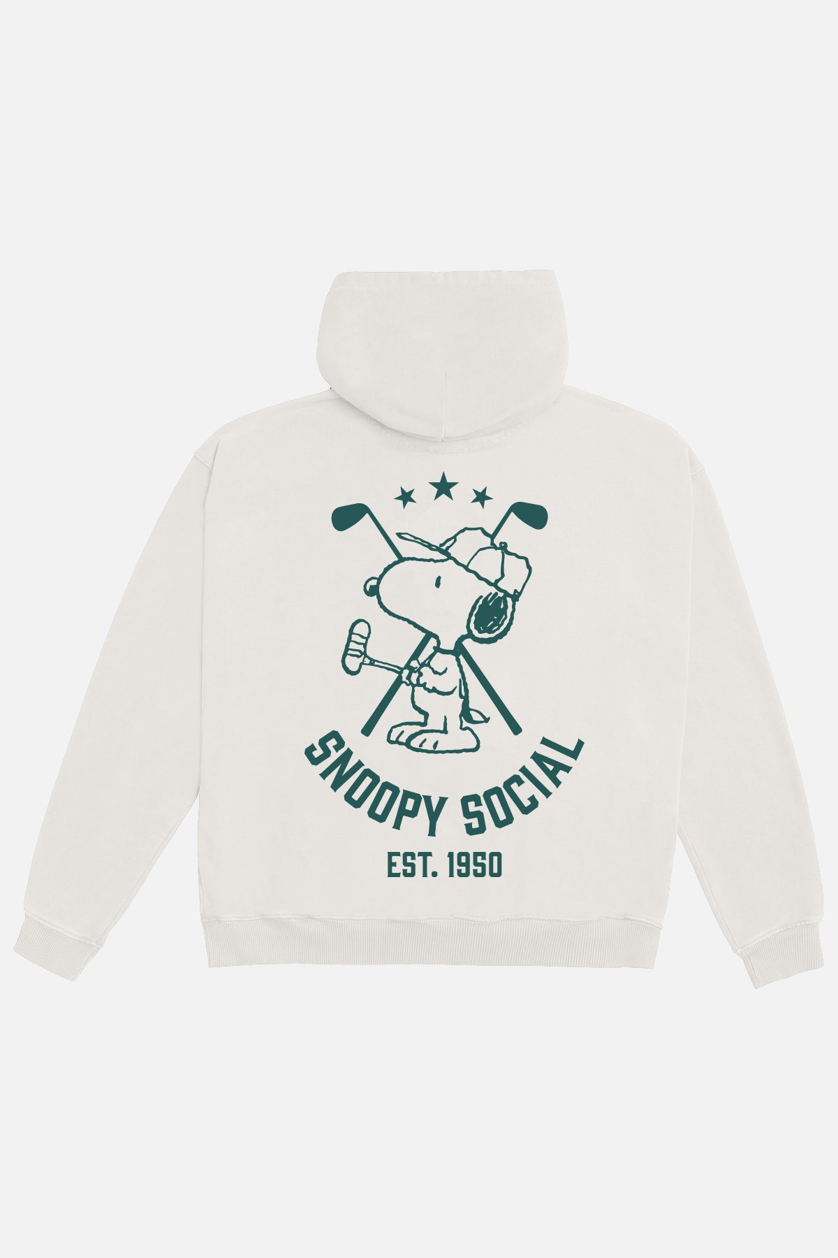 Snoopy Social Hole In One Hoodie in Vintage White | Mens | Saturday Society
