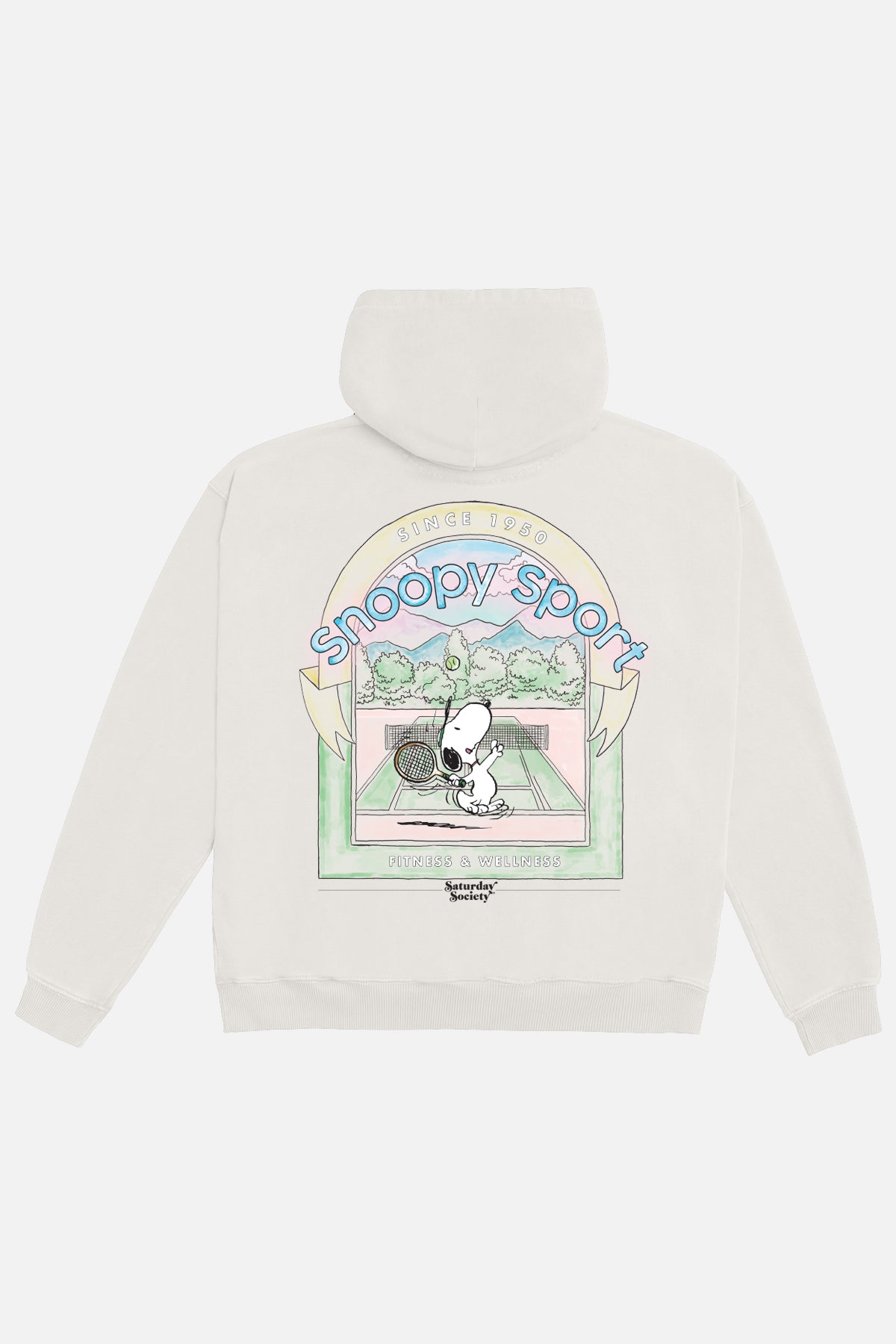 Snoopy Social Match Point Hoodie in Vintage White | Mens | Saturday Society