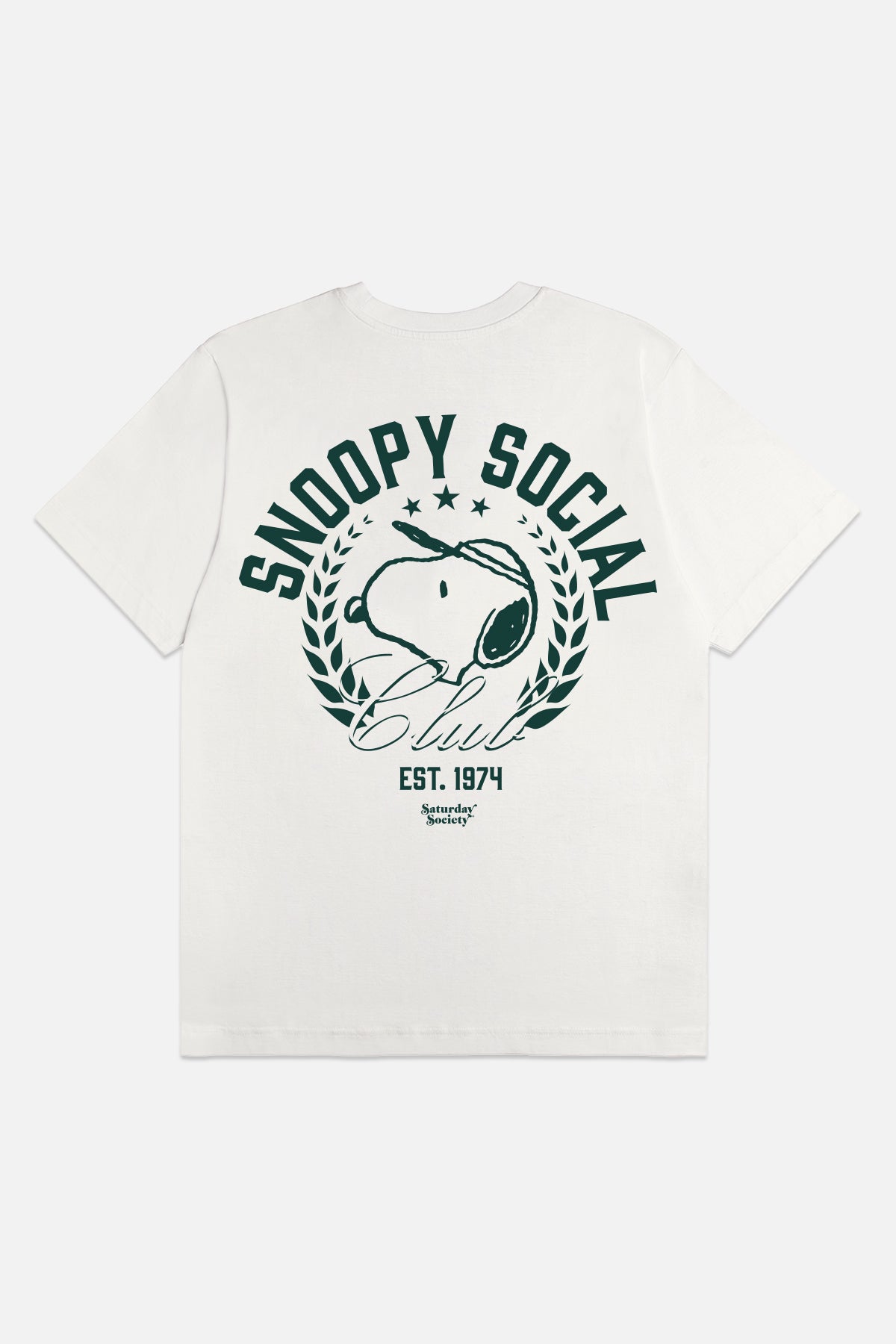 Snoopy Social Club T-shirt in Vintage White | Mens | Saturday Society