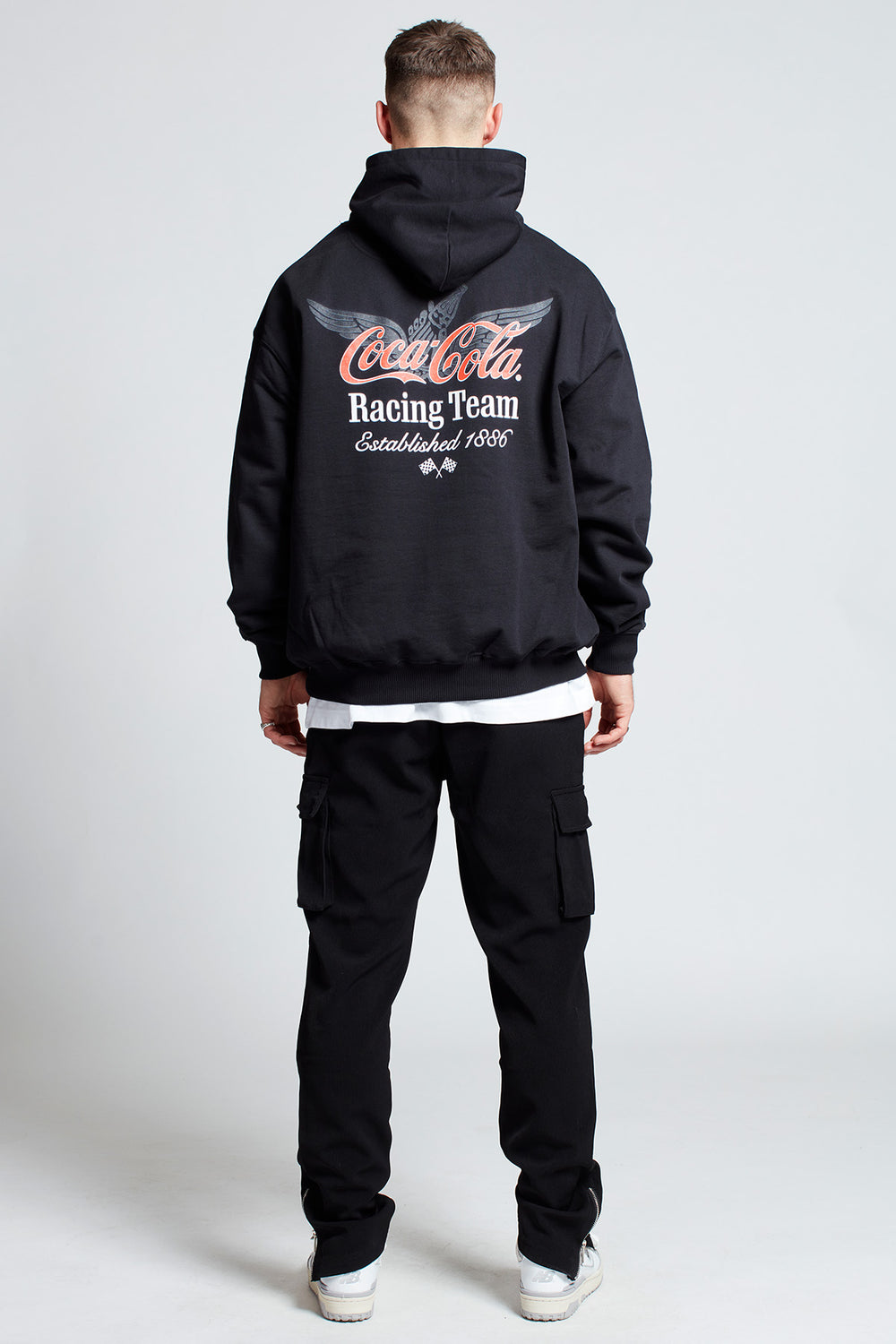 Coca Cola Racing Team Hoodie in Black | Mens | Saturday Society
