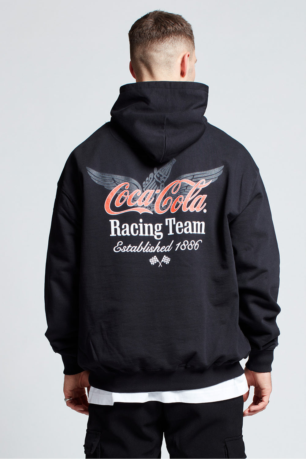 Coca Cola Racing Team Hoodie in Black | Mens | Saturday Society