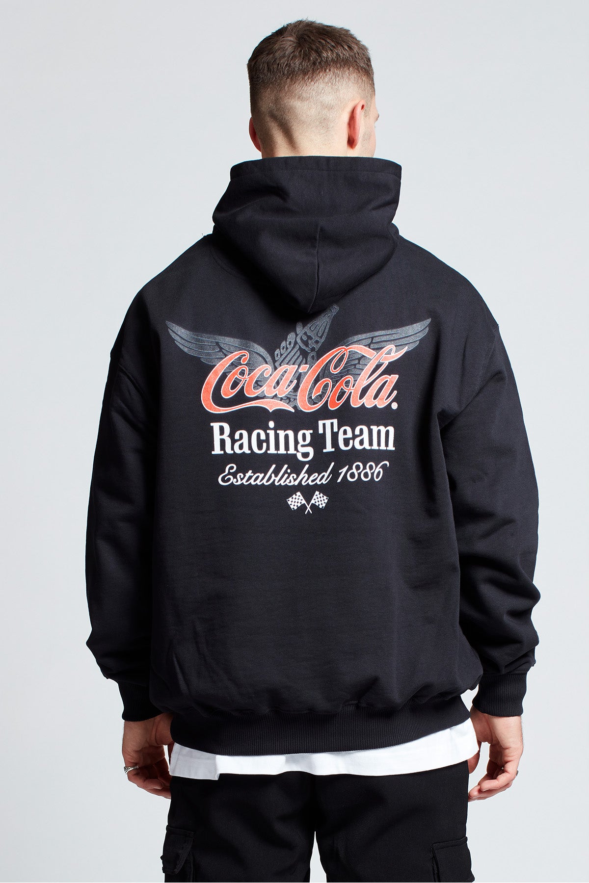 Coca Cola Racing Team Hoodie in Black | Mens | Saturday Society