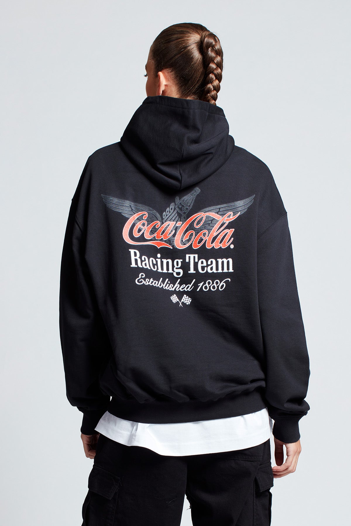 Coca Cola Racing Team Hoodie in Black | Womens | Saturday Society