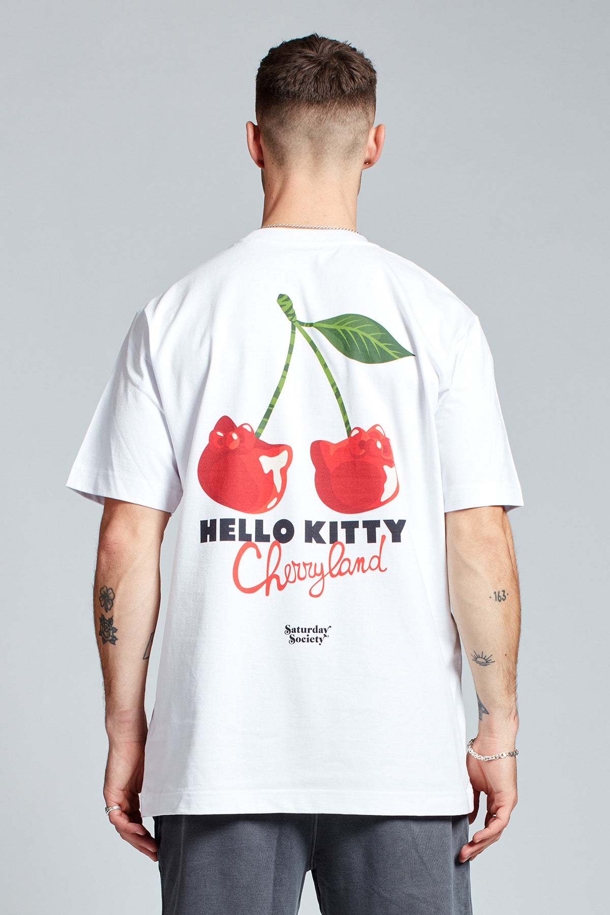 Hello Kitty Cherryland T-shirt in White | Mens | Saturday Society