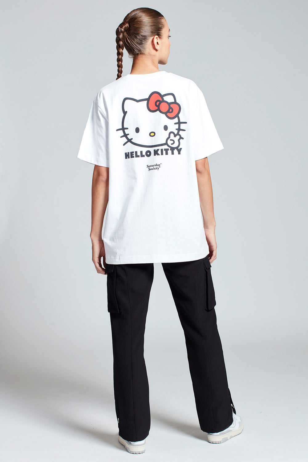 Hello Kitty Peace Out T-shirt in White | Womens | Saturday Society