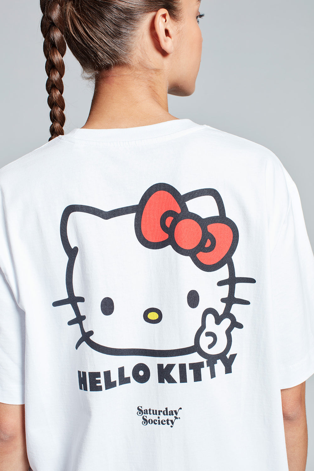 Hello Kitty Peace Out T-shirt in White | Womens | Saturday Society