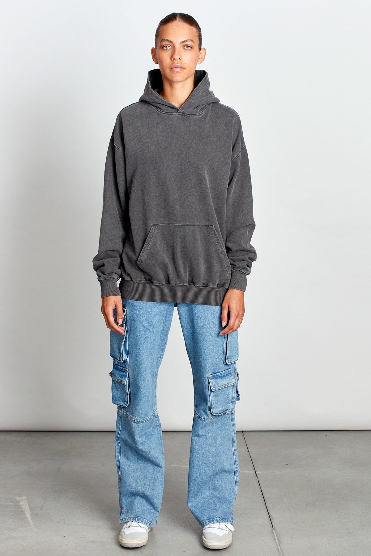 Saturday Society Minimals Hoodie in Washed Grey |Womens | Saturday Society