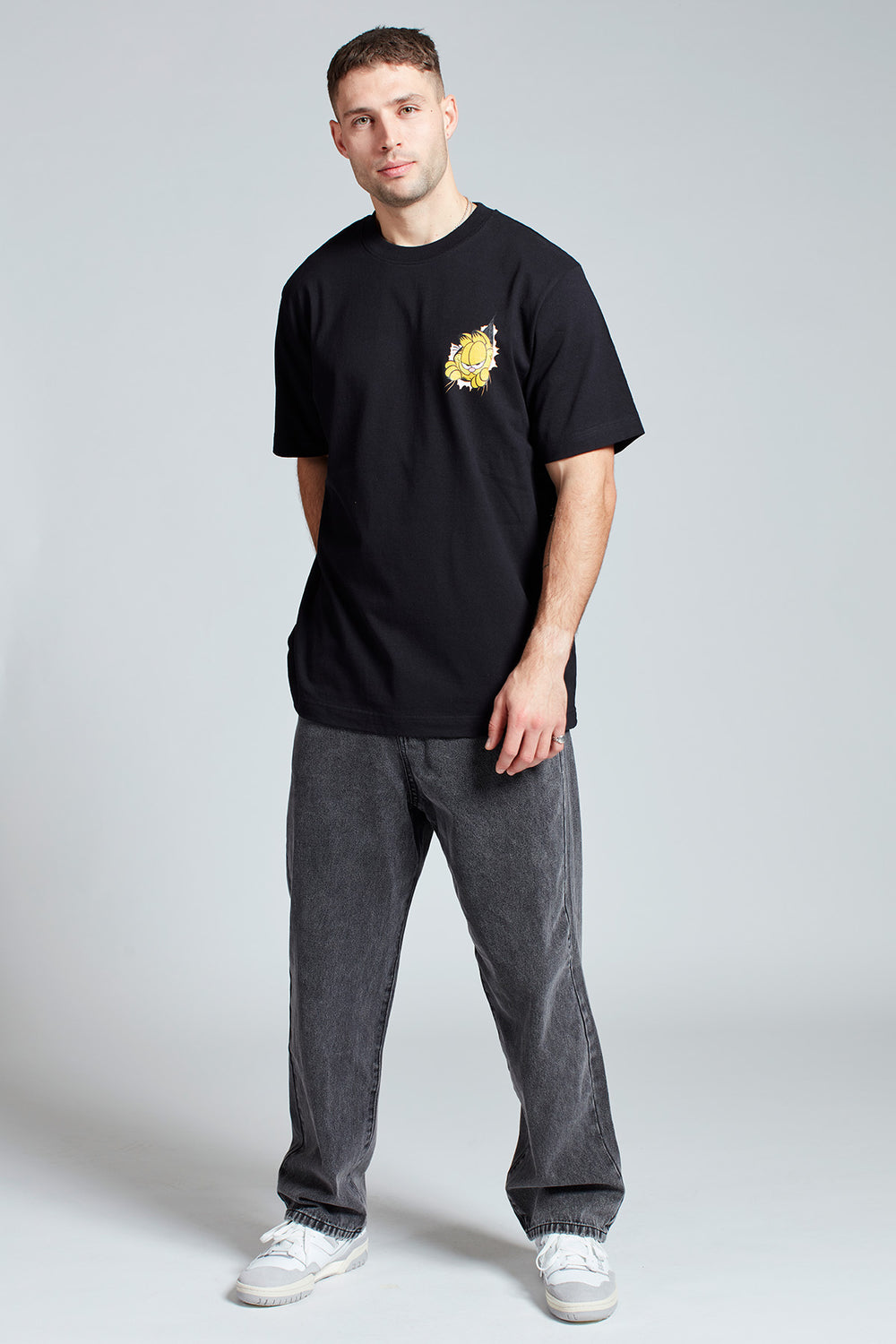Garfield Watch Your Back T-shirt in Black | Mens | Saturday Society