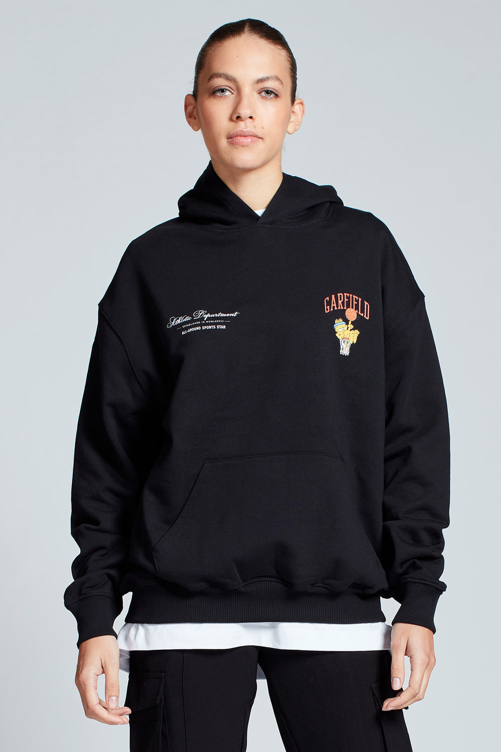 Garfield Sports Star Hoodie in Black | Womens | Saturday Society