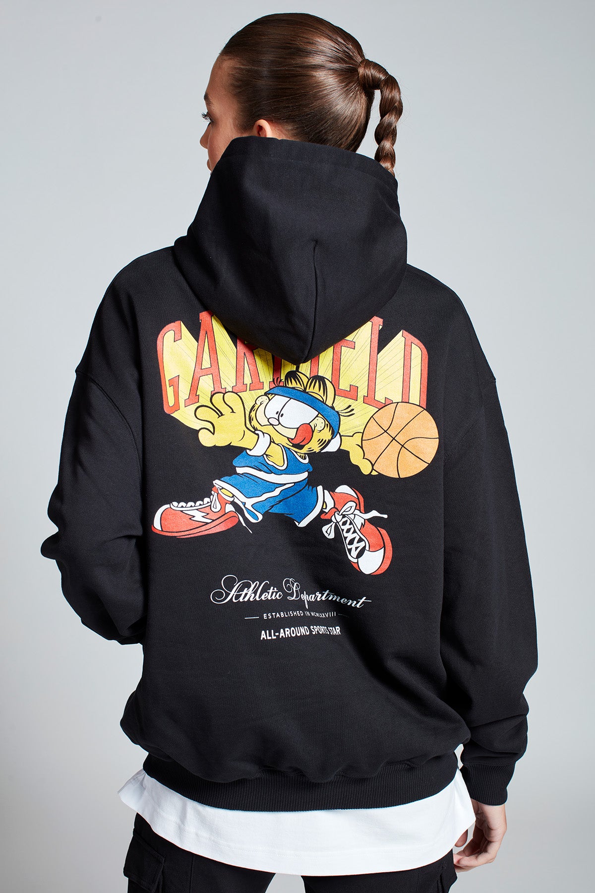 Garfield Sports Star Hoodie in Black | Womens | Saturday Society