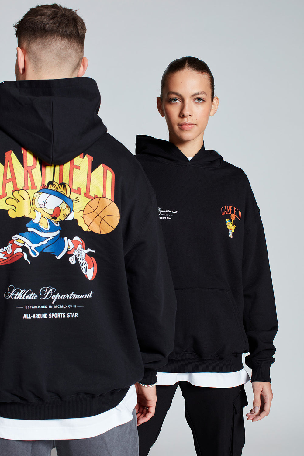 Garfield Sports Star Hoodie in Black | Womens | Saturday Society